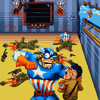 The Cap socks Hitler! @ PixelJoint.com